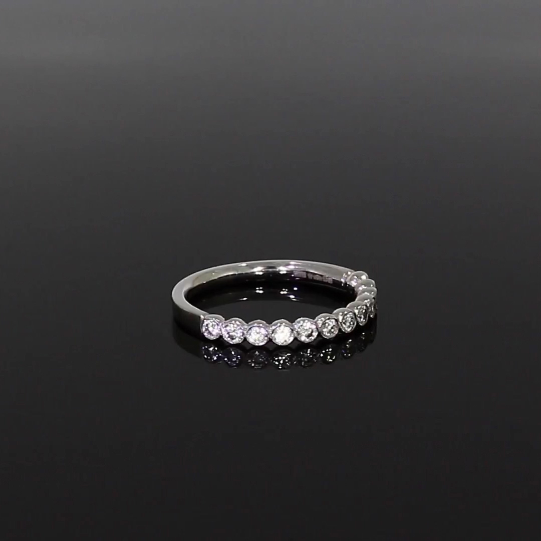 Diamond Dot 0.46ct Half Eternity Ring in Platinum - Brilliant Cut ...