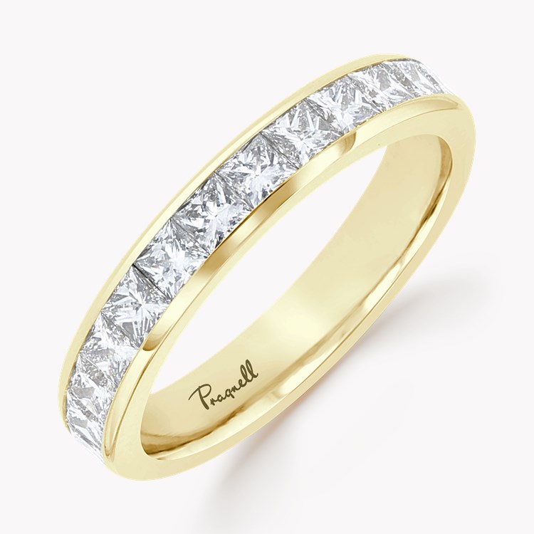 Princess Cut Diamond Eternity Ring 2.33ct in 18ct Yellow Gold Princess Cut Eternity Channel Set