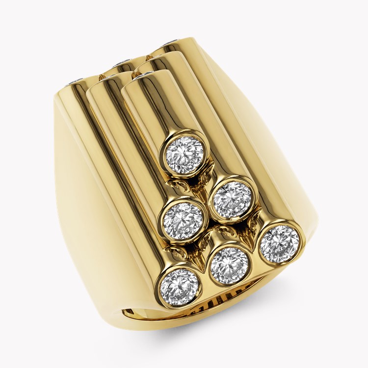 Eclipse 2.31ct Large Diamond Pyramid Ring in 18ct Yellow Gold ...