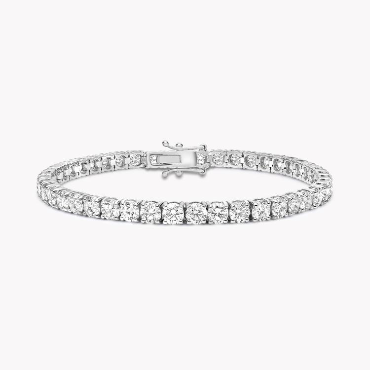 Brilliant Cut Diamond Line Bracelet 10.00ct in 18ct White Gold ...