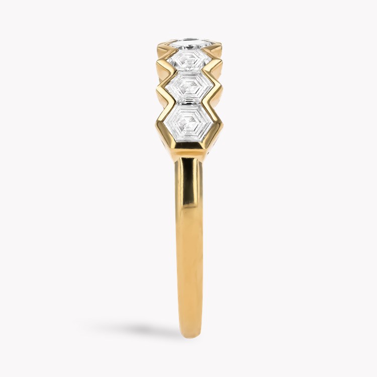 Honeycomb Nine Stone Diamond Ring 1.19ct in 18ct Yellow Gold ...