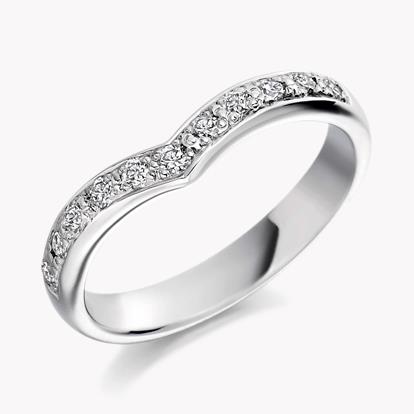 Round Brilliant Cut Diamond V-Shape Ring 0.28ct in Platinum - Brilliant ...
