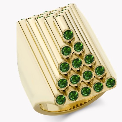 Eclipse 1.70ct Emerald Pyramid Ring in 18ct Yellow Gold - Brilliant Cut ...